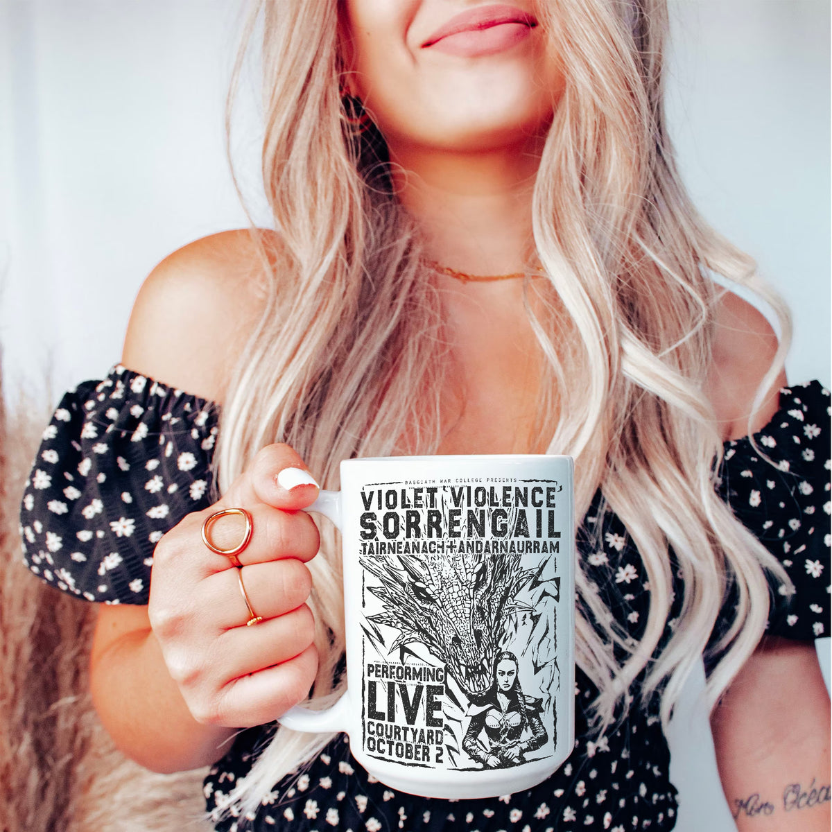 Violet 'Violence' Sorrengail Concert Poster Mug | Fourth Wing ...