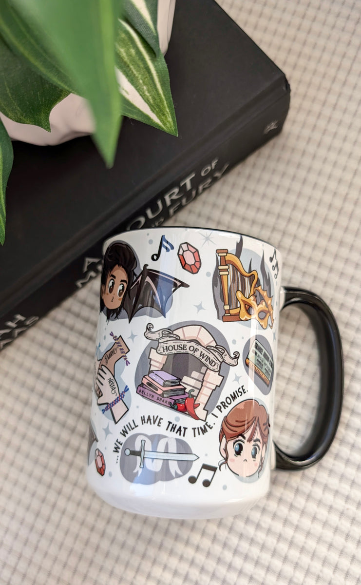 Nesta and Cassian Chibi Style Mug | ACOTAR– Narrative Threads